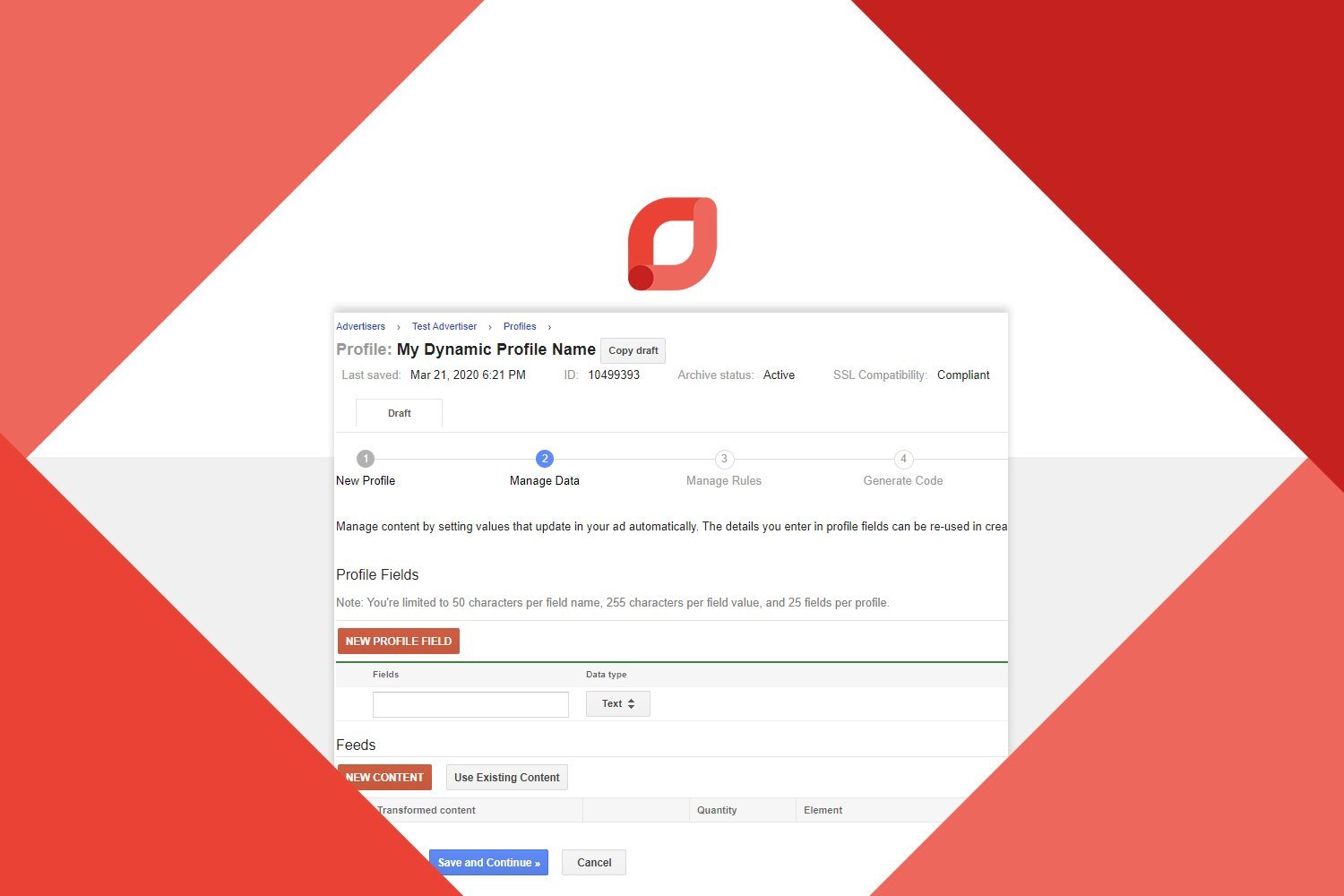 9 steps on how to create a Dynamic Profile • Google Studio