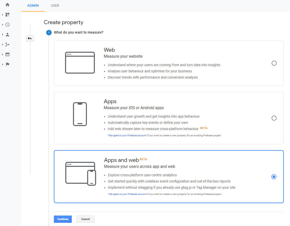 6 steps to configure Firebase Analytics tracking
